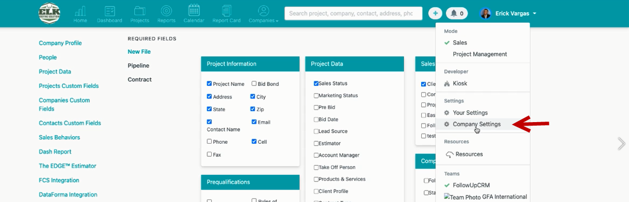 Required Fields Required Fields